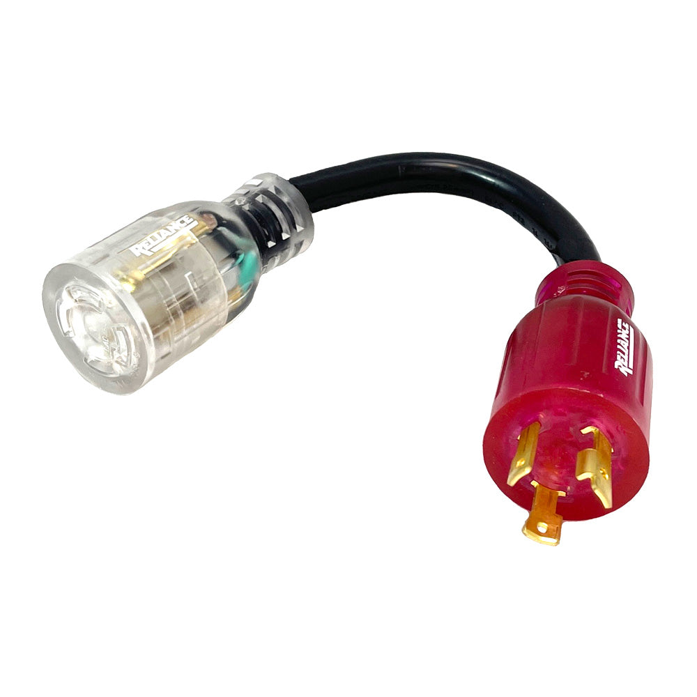 Reliance AC3130 30A 125V Color Connect Adapter Cord L5-30 Plug L14-30 ...