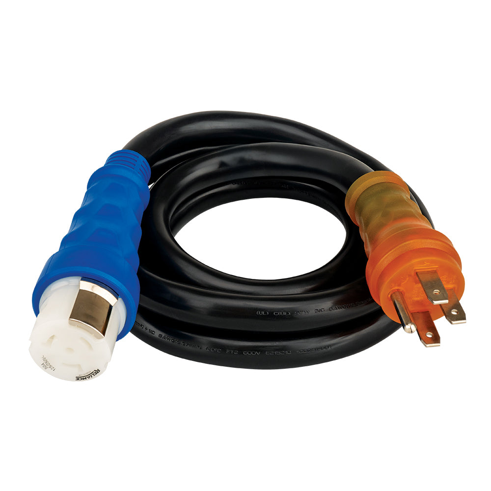 Reliance PC5010-14M 50-Amp 250-Volt 10’ 6 Gauge Molded Generator Power ...