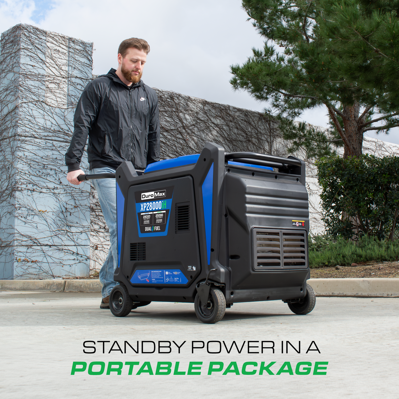 DuroMax XP28000iH 28,000 Watt Dual Fuel Portable Inverter Generator w ...