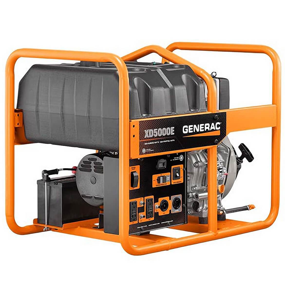Generac XD5000E 5500-Watt Electric Start Diesel Power Portable Generat ...