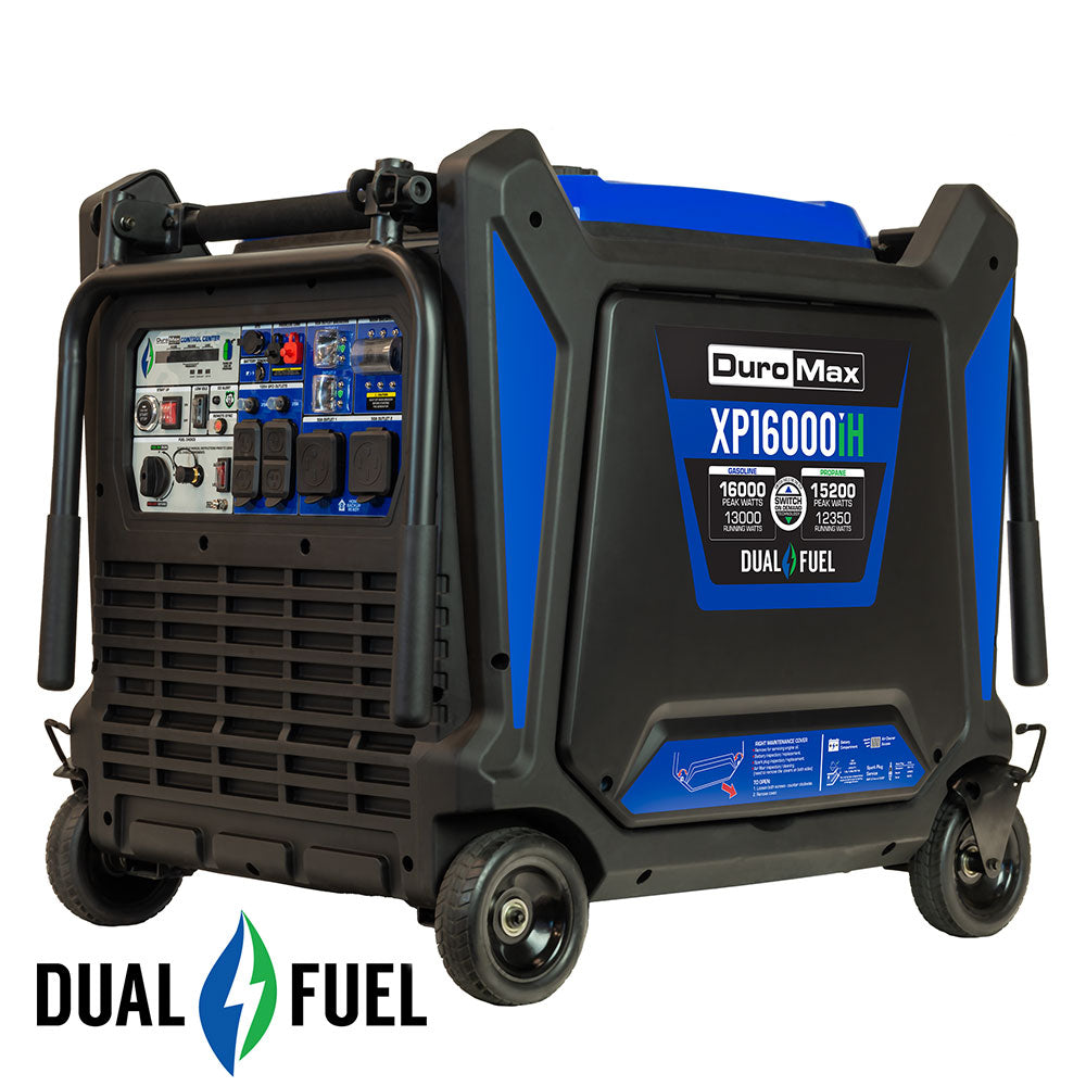 DuroMax XP16000iH 16,000 Watt Dual Fuel Portable Inverter Generator w ...
